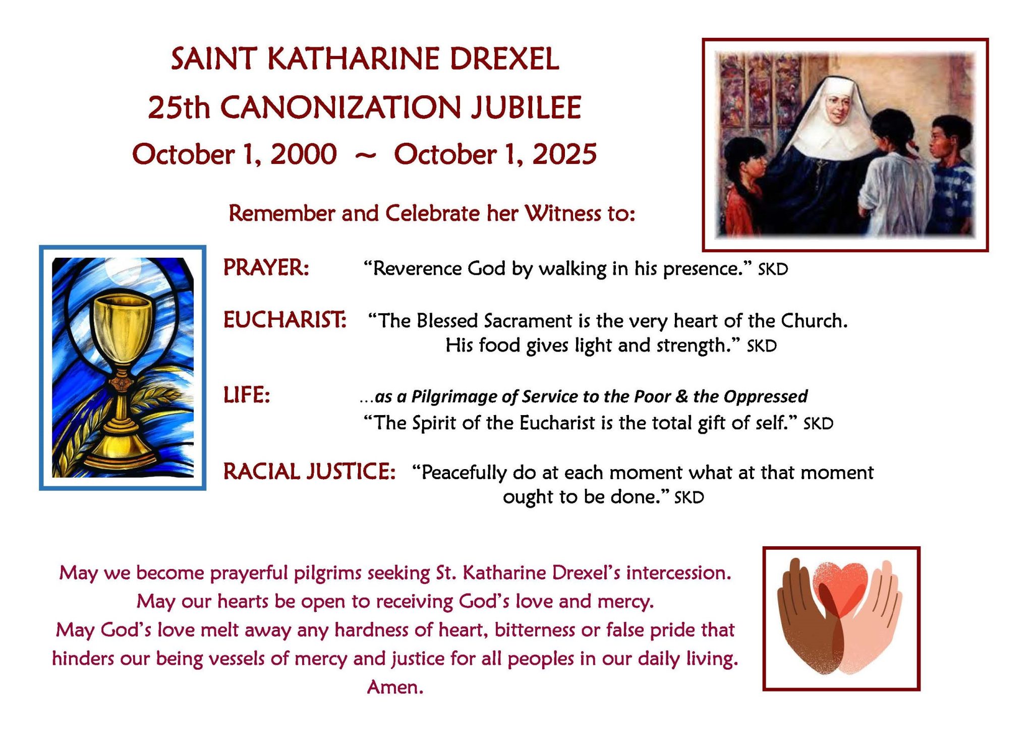 Sisters of the Blessed Sacrament; Shrine - St.Katharine Drexel